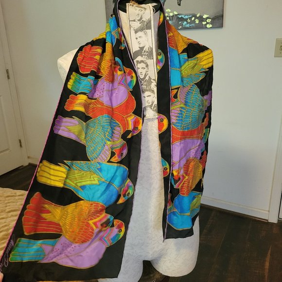 Laura burch | Accessories | Vintage Rare Laura Burch 0 Silk Parrot ...